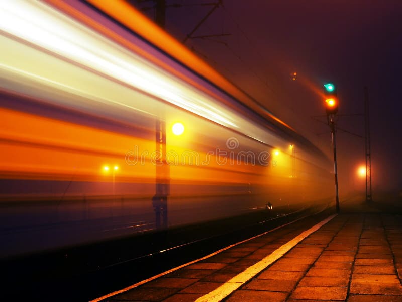 Fast train stock photo. Image of travel, night, platform - 35319538