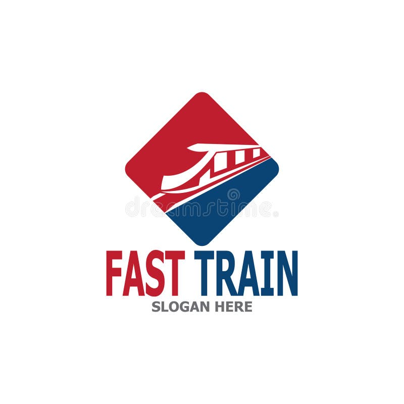 Fast Train Icon Logo Vector Template Stock Illustration - Illustration ...