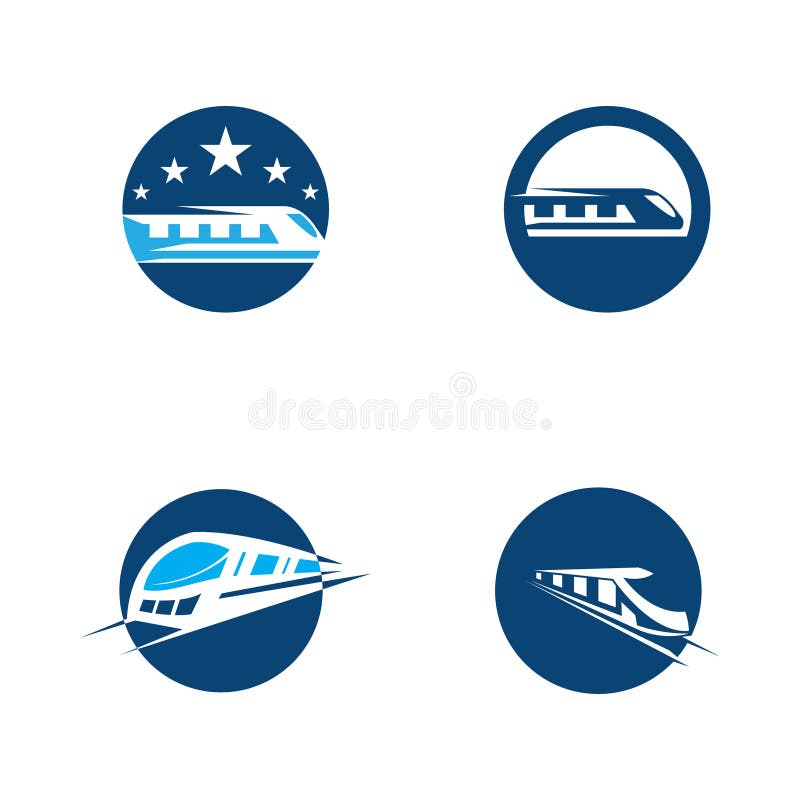 Fast Train Icon Logo Vector Template Stock Illustration - Illustration ...