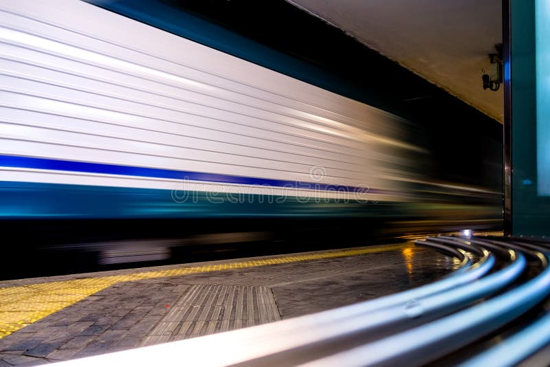 Fast Train with Motion Blur Stock Photo - Image of travel, light: 68685582