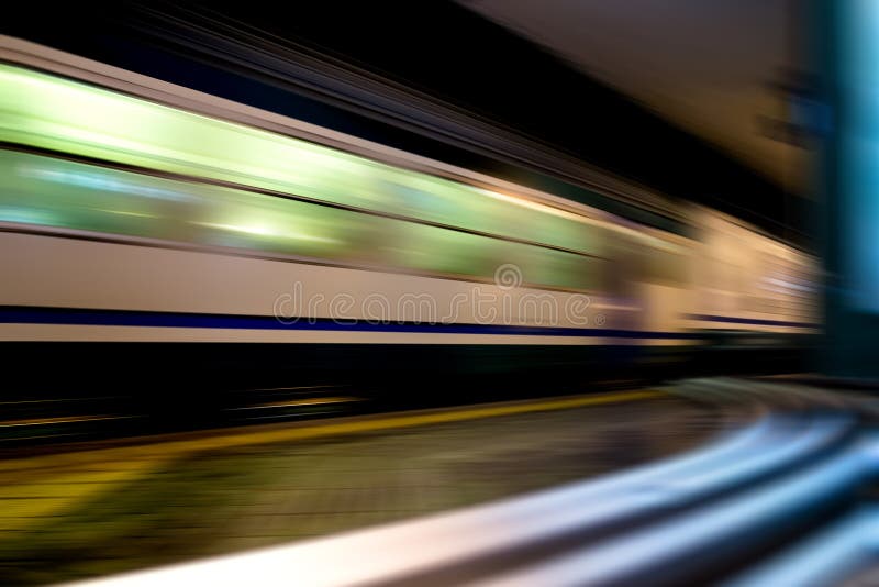 Fast Train with Motion Blur Stock Photo - Image of track, train: 68685320