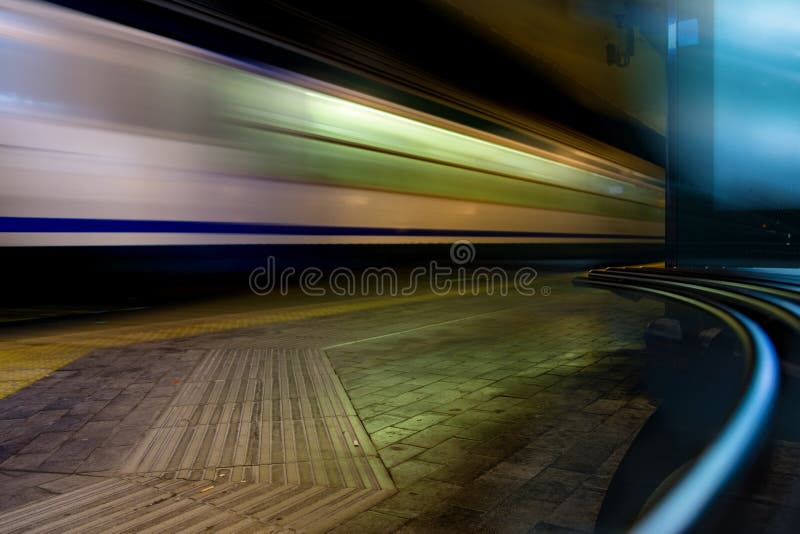 Fast Train with Motion Blur Stock Photo - Image of track, train: 68685320