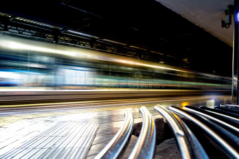 Fast Train with Motion Blur Stock Photo - Image of travel, light: 68685582