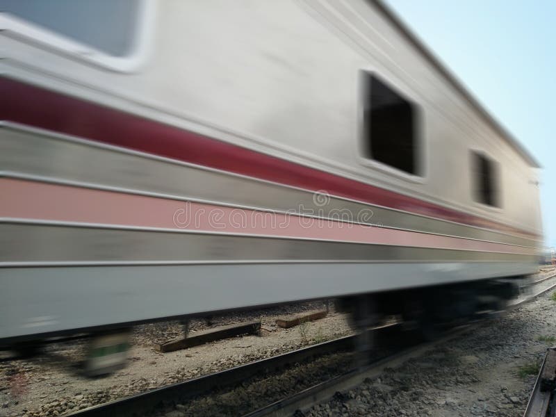 Fast Train Moving on Railway Stock Photo - Image of technology ...