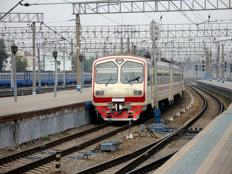 Fast train at station stock image. Image of line, technique - 22704797