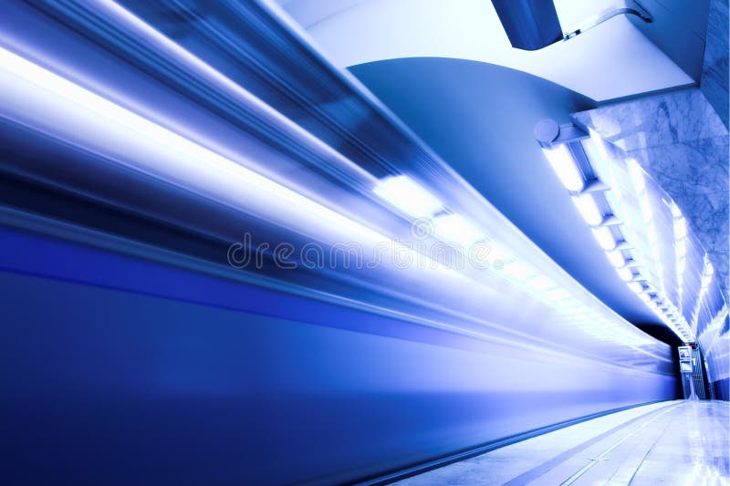 Fast train in subway stock image. Image of diesel, platform - 5431915