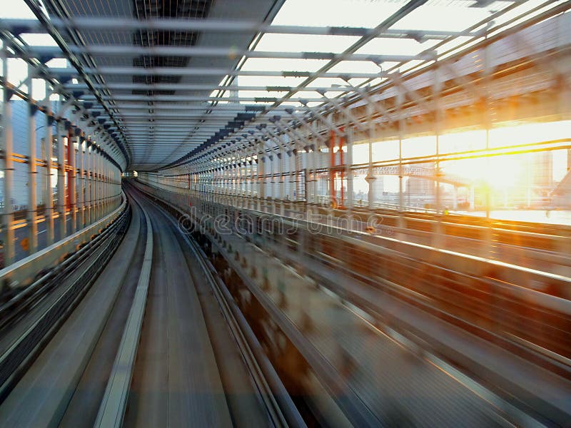 Fast train in Tokyo stock photo. Image of sunset, train - 43786462