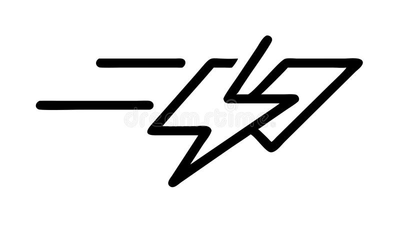 Fast Transfer Icon, Lightning Arrow and High Velocity Symbol, Quick ...
