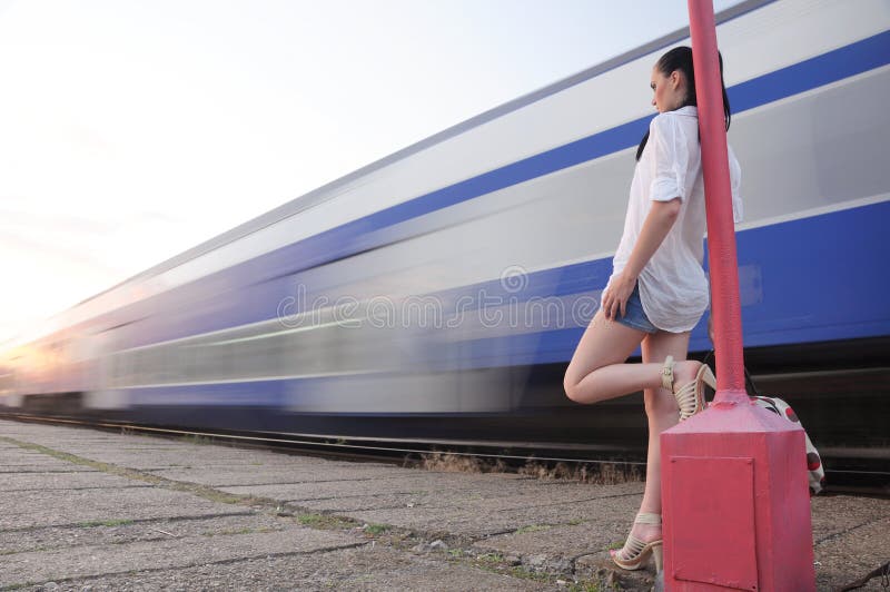 Fast transport stock image. Image of railroad, jeans - 15143233
