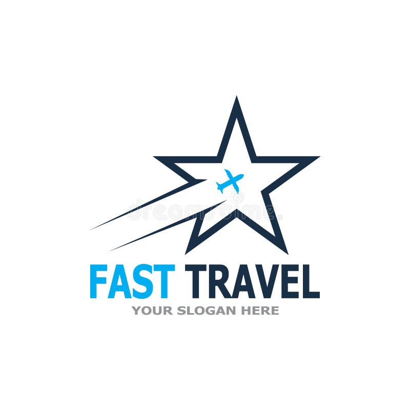 Fast Travel Agency Icon Vector Template Illustration Stock Illustration ...