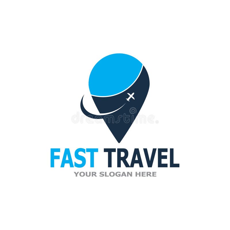 Fast Travel Agency Icon Vector Template Illustration Stock Illustration ...
