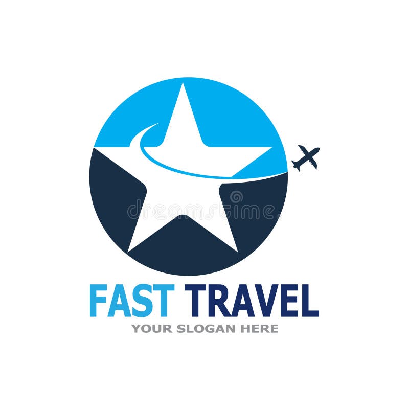 Fast Travel Agency Icon Vector Template Illustration Stock Illustration ...