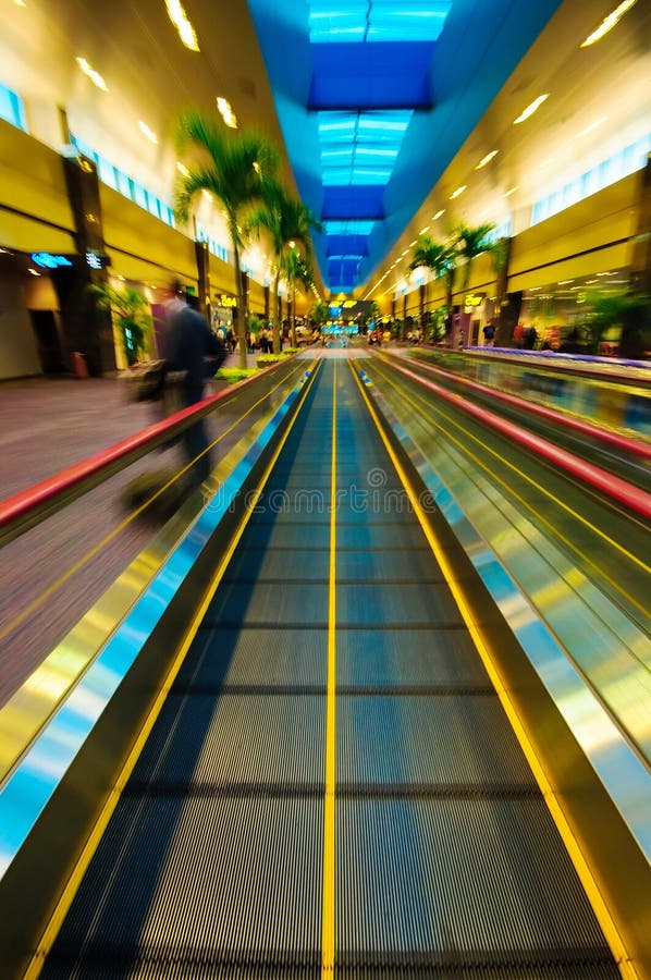 Fast travelator stock image. Image of space, movement - 9630569