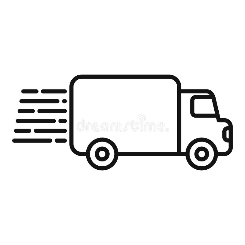 Fast Truck Delivery Icon Outline Vector. Velocity Parcel Stock ...