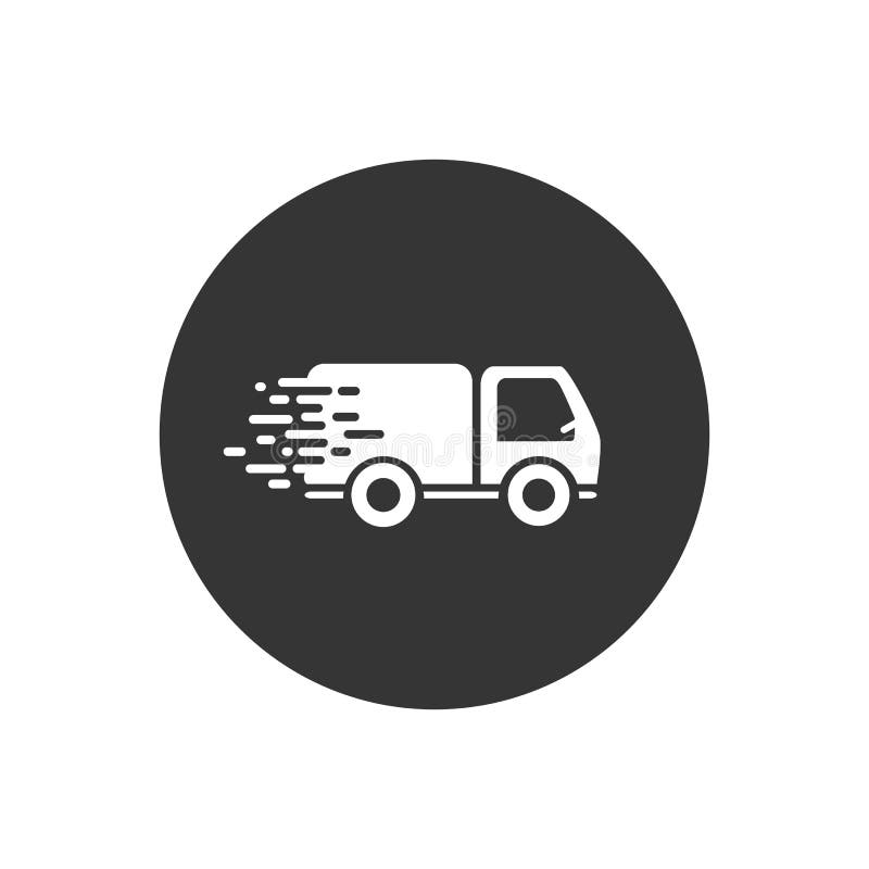 Fast Truck. Fast Delivery Icon. Flat Style Stock Vector - Illustration ...