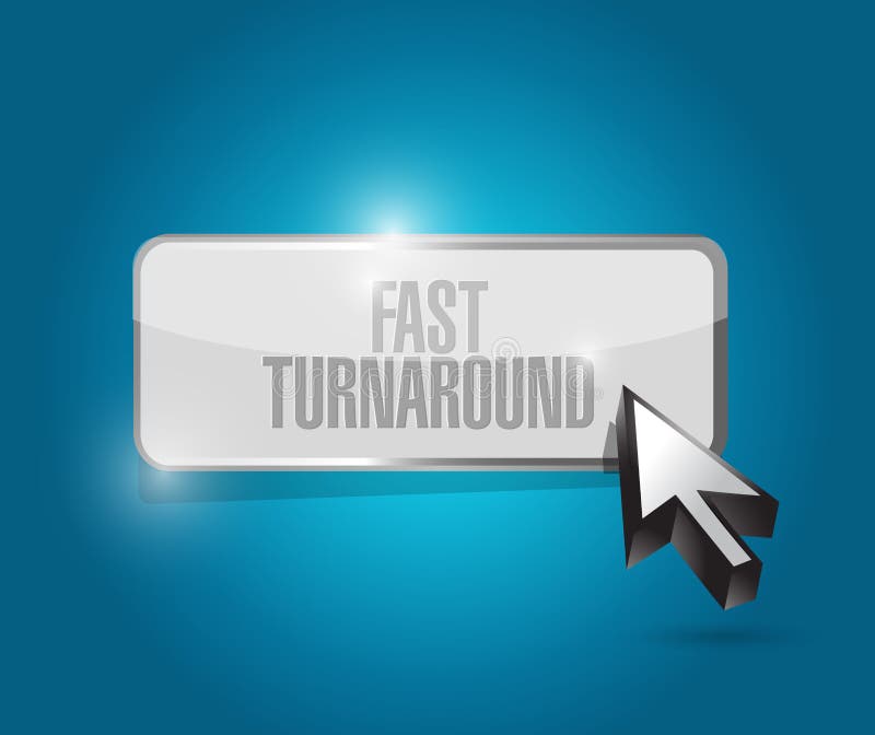 Fast Turnaround Compass Sign Stock Illustration - Illustration of ...