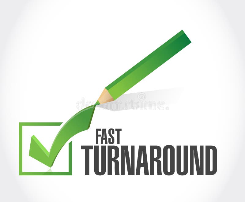 Fast Turnaround Check Mark Sign Stock Illustrations – 4 Fast Turnaround ...