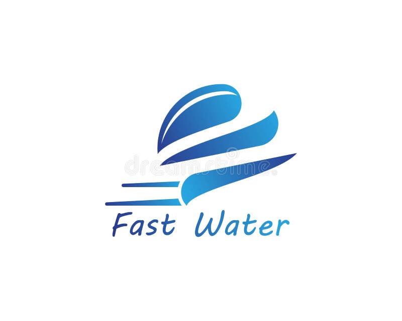 Fast Water Icon Logo Vector Template Stock Vector - Illustration of ...