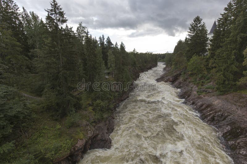 Fast Water in the Stream Bed of the Imatra Power Station Stock Photo ...