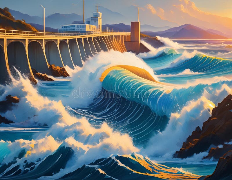Fast Waves Break and Generate AI-generated Hydropower Stock ...