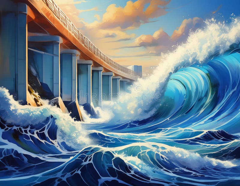 Fast Waves Break and Generate AI-generated Hydropower Stock ...