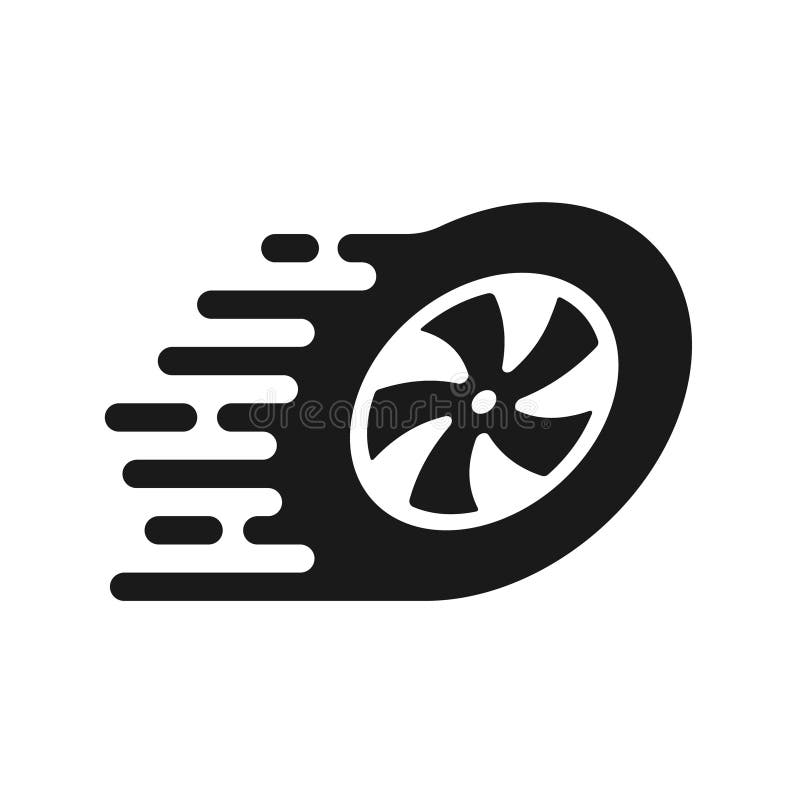 Fast Wheel Vector Icon Isolated Stock Vector - Illustration of tire ...