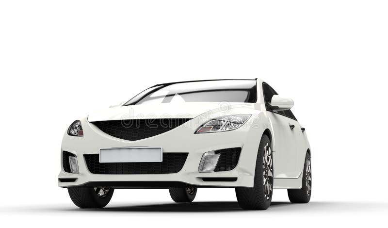 Fast White Car stock illustration. Illustration of background - 59005834