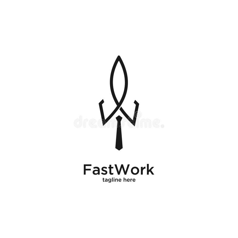 Fast work logo template stock illustration. Illustration of font ...