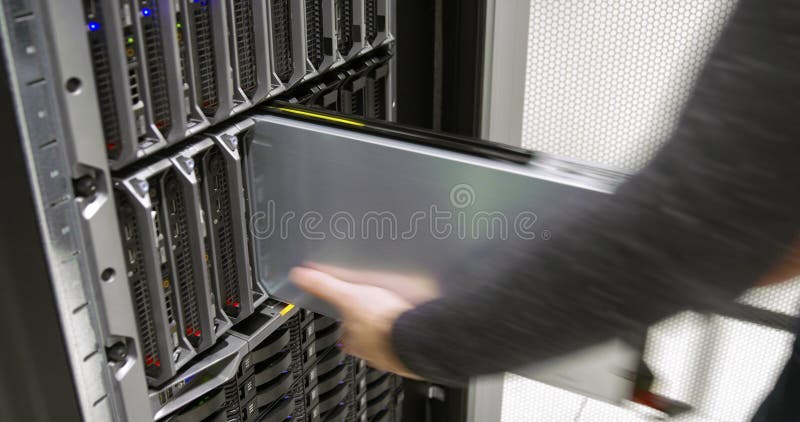 Fast it Consultant Install a Router or Server Stock Image - Image of ...
