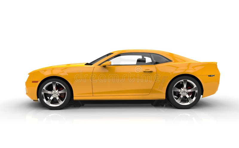 Fast Yellow Car stock image. Image of view, vehicle, tires - 59001929