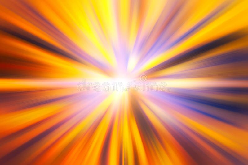 Fast Zoom Blur Explosion Glowing Particles and Lines. Beautiful ...