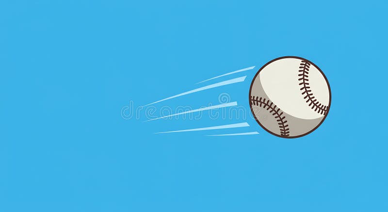 Fastball: a Baseball in Motion Stock Illustration - Illustration of ...