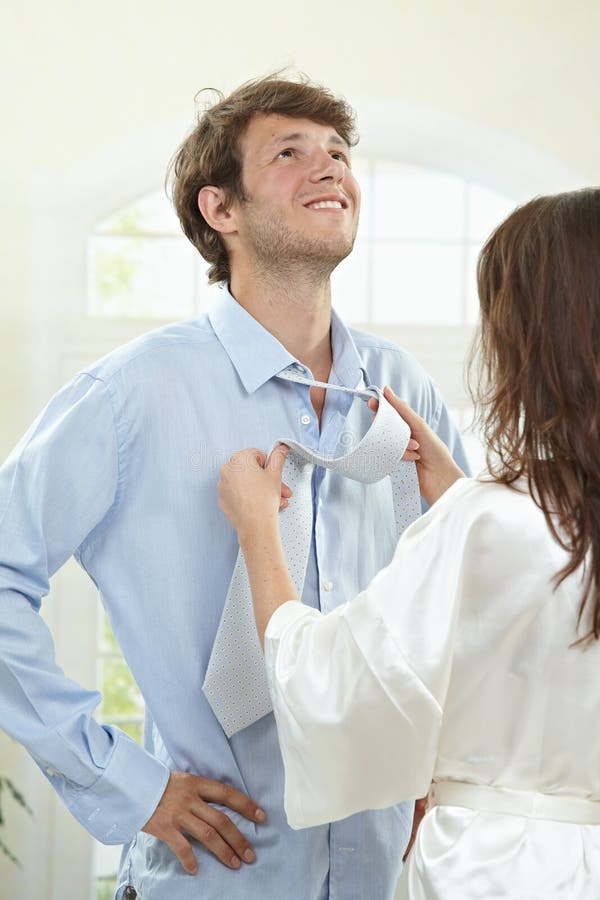 Fasteing tie stock photo. Image of good, brunette, attractive - 11476178