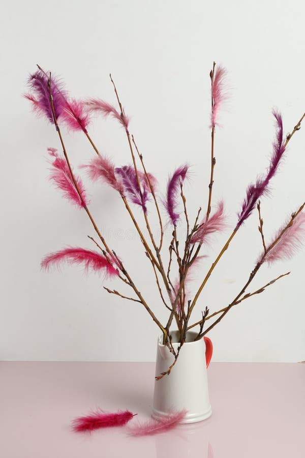 Fastelavn Decorations on a Window Sill Stock Photo - Image of catkins ...