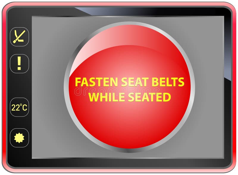 Fasten seat belts stock vector. Illustration of flight - 19926636