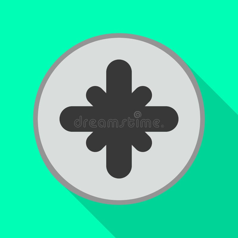 Fastener Head Vector Icon.Flat Vector Icon Isolated on White Background ...