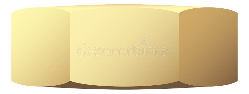 Fastener Hexagon Socket. Metal Nut from Side View Stock Vector ...