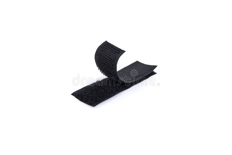 Fastener Velcro Tape Isolated on White, Soft Focus Close Up Stock Photo ...
