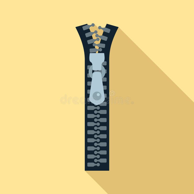 Fastener Zip Icon, Cartoon Style Stock Vector - Illustration of symbol ...