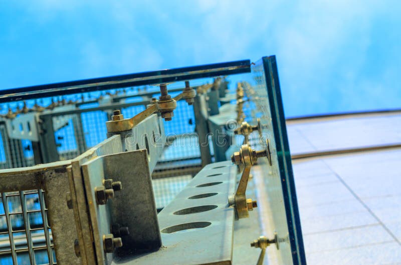 Fasteners Elements of Spider Glass System Stock Photo - Image of ...