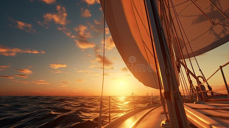 Fastening the Sail on the Yacht Close-up Stock Image - Image of winch ...