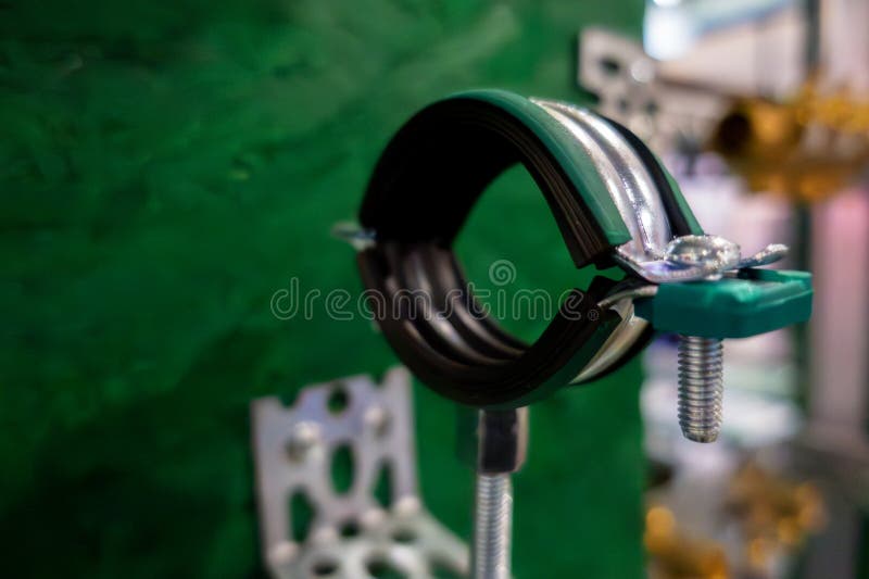 Fastening System. Double-screw Pipe Clamp with a Locking Ring Stock ...