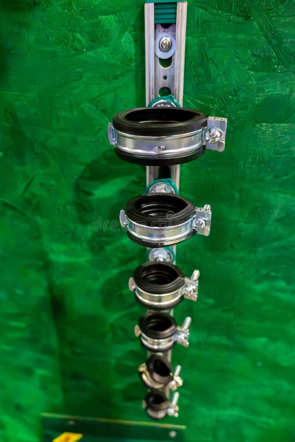 Fastening System. Double-screw Pipe Clamp with a Locking Ring Stock ...