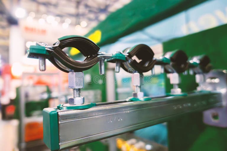 Fastening System. Double-screw Pipe Clamp with a Locking Ring Stock ...