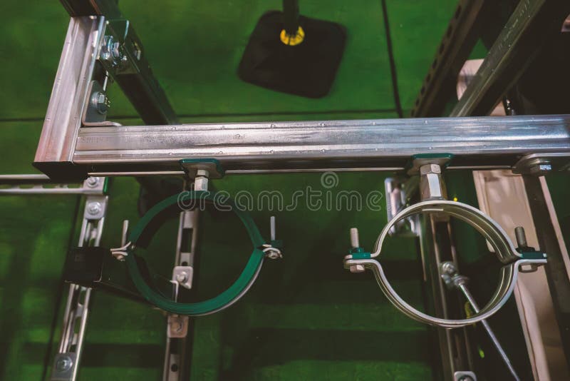 Fastening System. Double-screw Pipe Clamp with a Locking Ring Stock ...