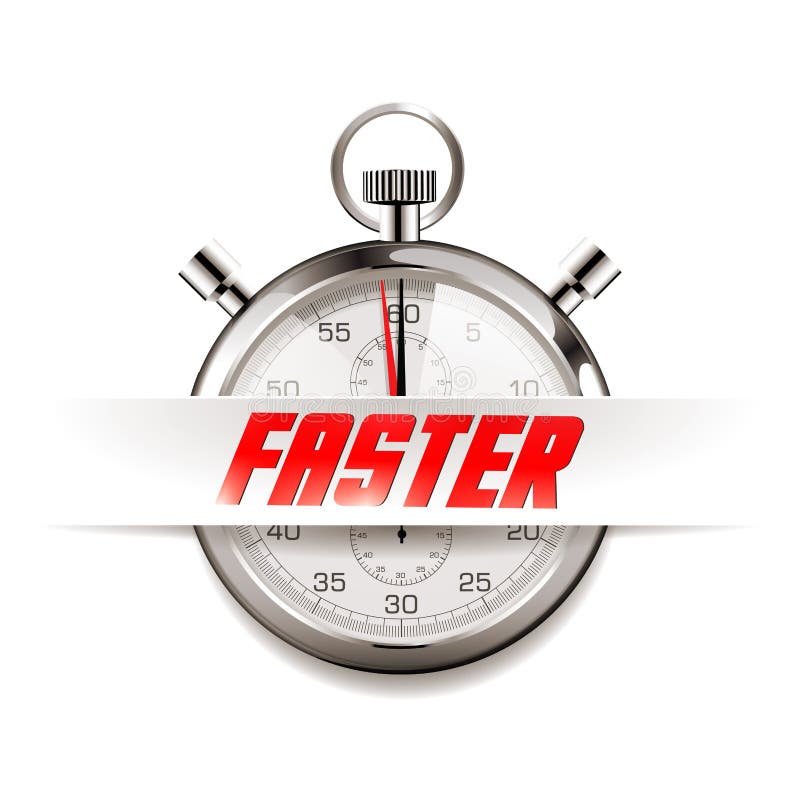 Faster - Business Concept - Time is Running Stock Vector - Illustration ...