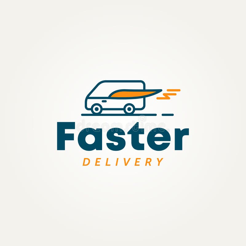 Faster Delivery Simple Logo Template Vector Illustration Design ...