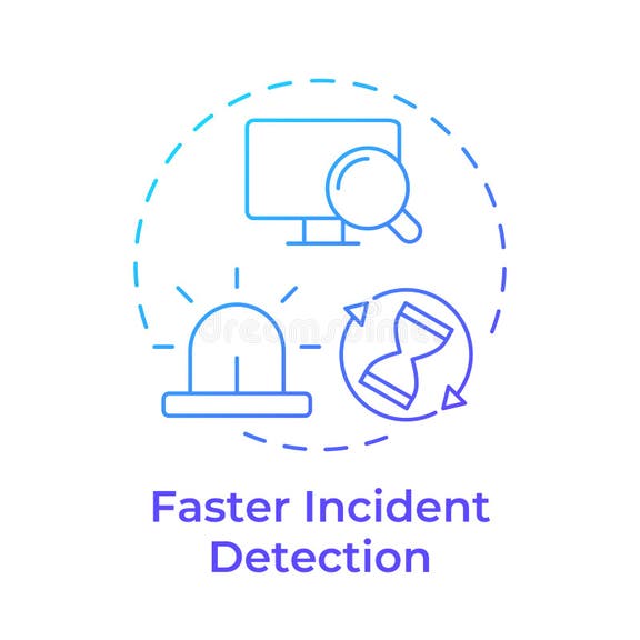 Faster Incident Detection Blue Gradient Concept Icon Stock Illustration ...
