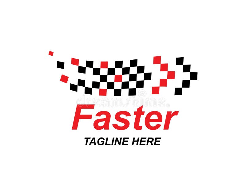 Faster Logo Icon of Automotive Racing Concept Stock Vector ...