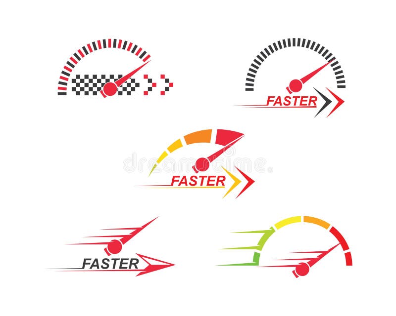Faster Speed Logo Icon of Automotive Racing Concept Stock Vector ...